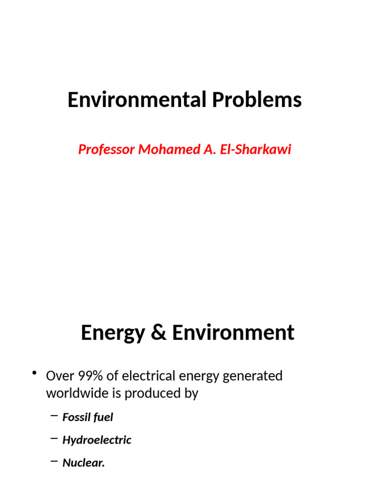 Energy and The Environment | PDF | Air Pollution | Atmosphere Of Earth