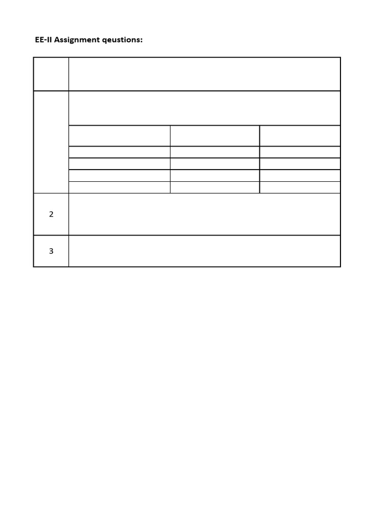 EE Assignment-1 | PDF