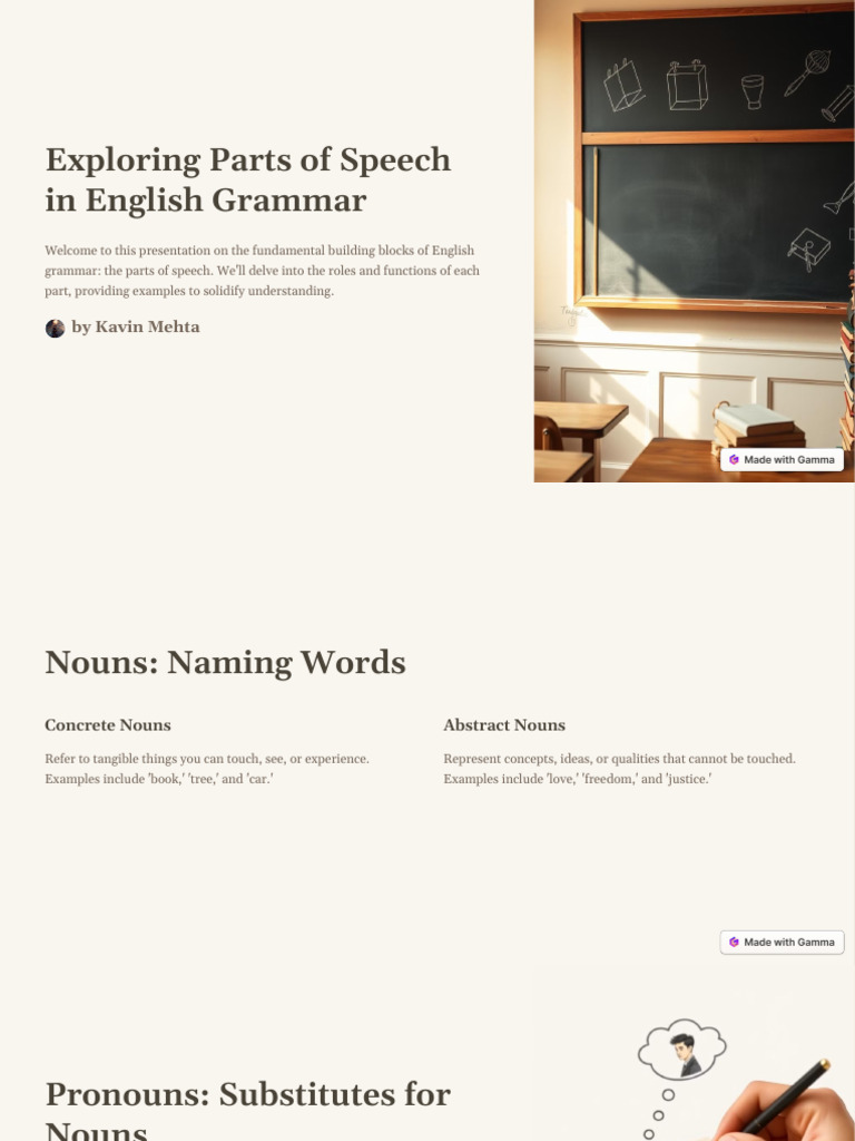 Understanding English Parts of Speech | PDF | English Grammar | Noun