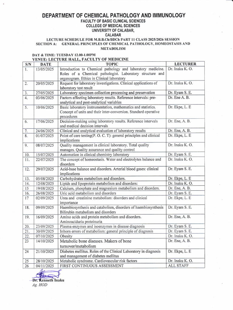 Chem Path Lectures 2025 - 2026 | PDF | Metabolism | Hormone