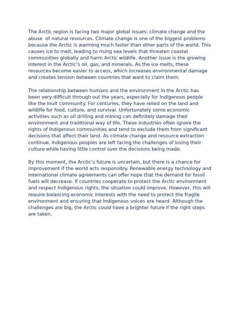 Artic Assignment | PDF