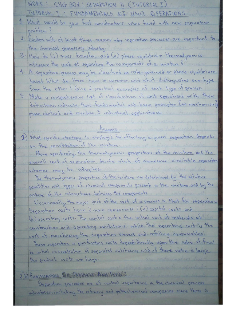 CHG 304 Tut 1 Emy INTRO | PDF