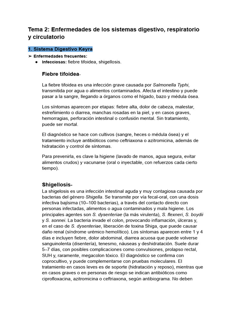 Tema 2 - Sistema Digestivo, Sistema Respiratorio, Sistema Circulatorio | PDF | Virus de la ...