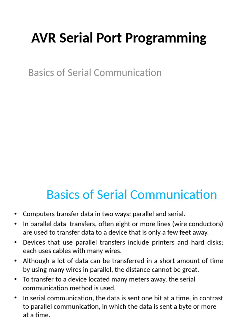 Chap 6. Serial port programming | PDF | Computer Data | Telecommunications