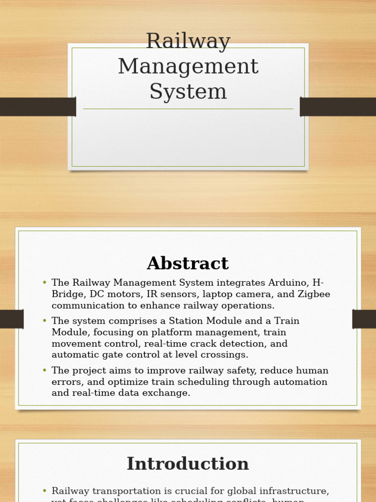 Railway Management System | PDF | Automation | Rail Transport
