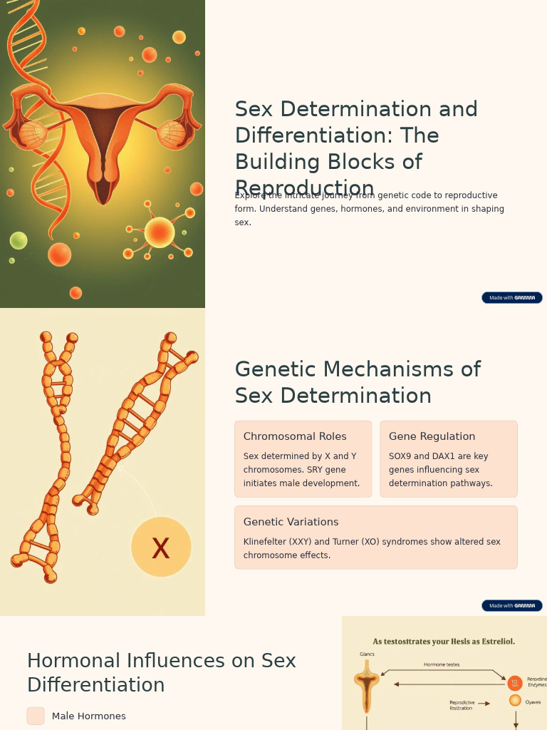 Sex Determination and Differentiation The Building Blocks of ...