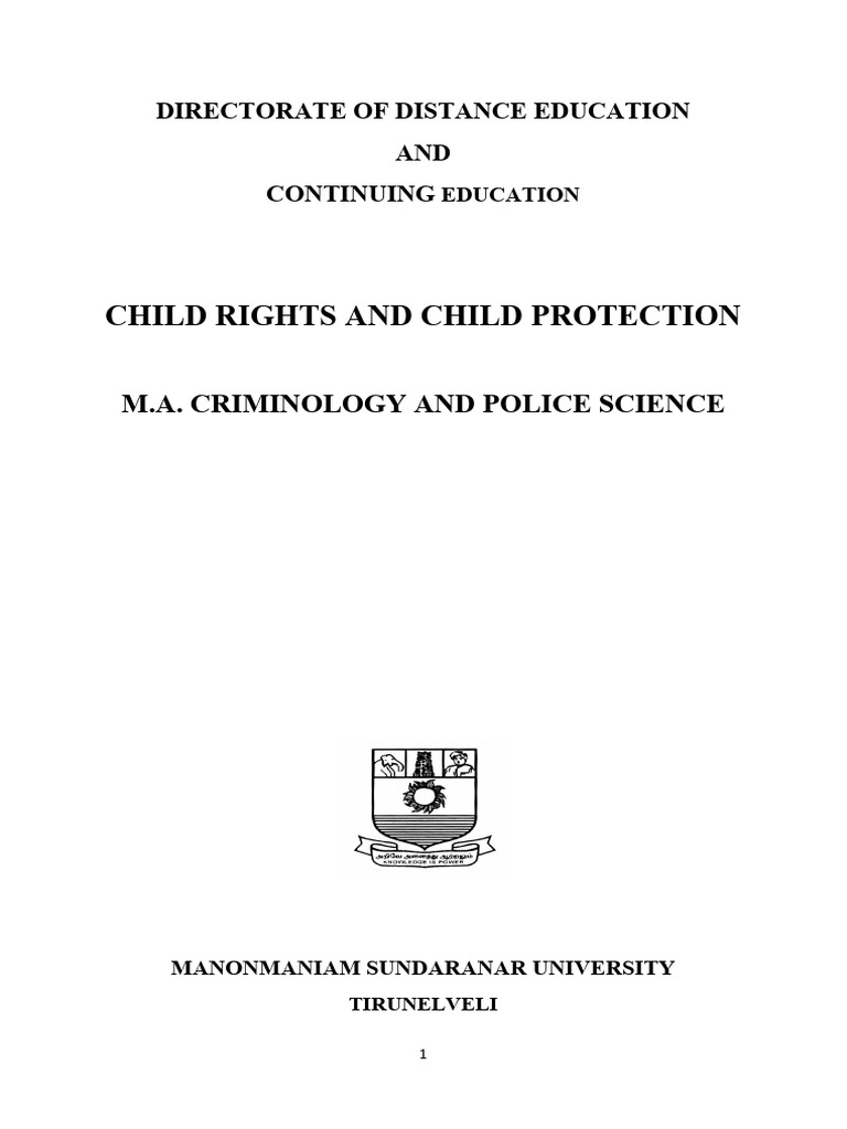 SCPE22 II Sem Child Rights and Child Protection | PDF | Juvenile Court ...