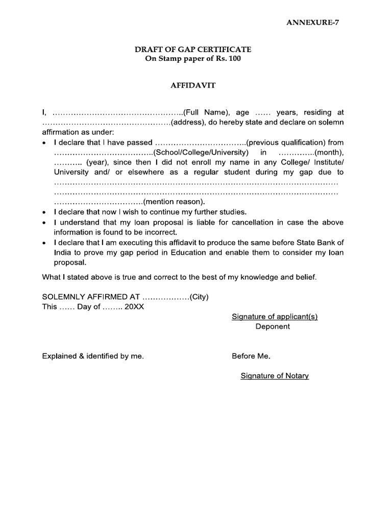 Gap Certificate | PDF