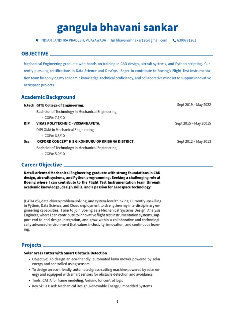 RenderCV Classic Theme 4 | PDF | Mechanical Engineering | Engineering