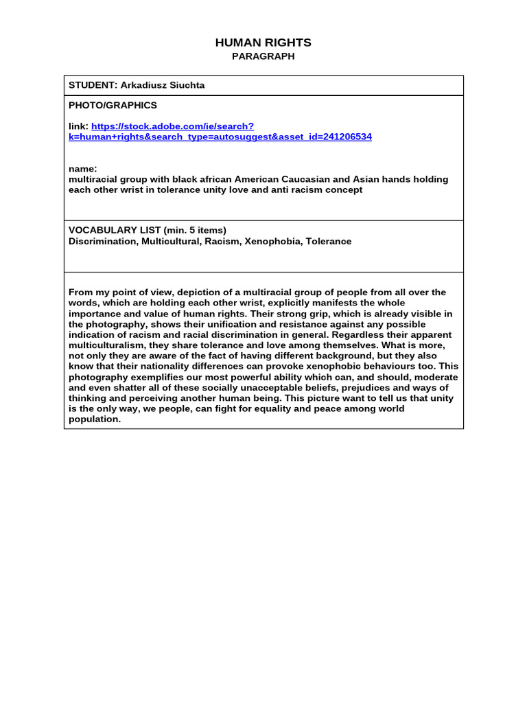 PARAGRAPH Human Rights | PDF