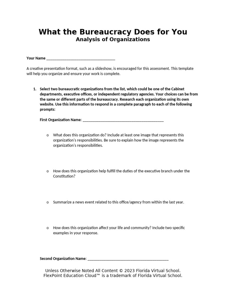 What The Bureaucracy Does For You Template | PDF | Government