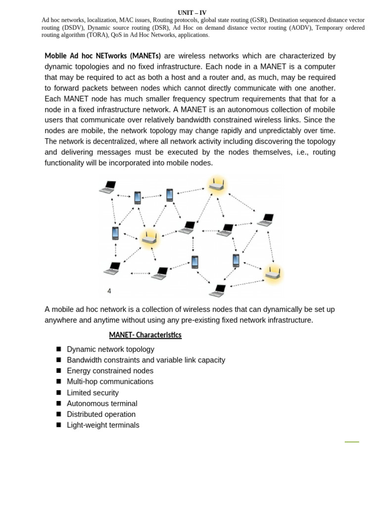 Mobile Computing Unit-4 | PDF | Wireless Ad Hoc Network | Routing