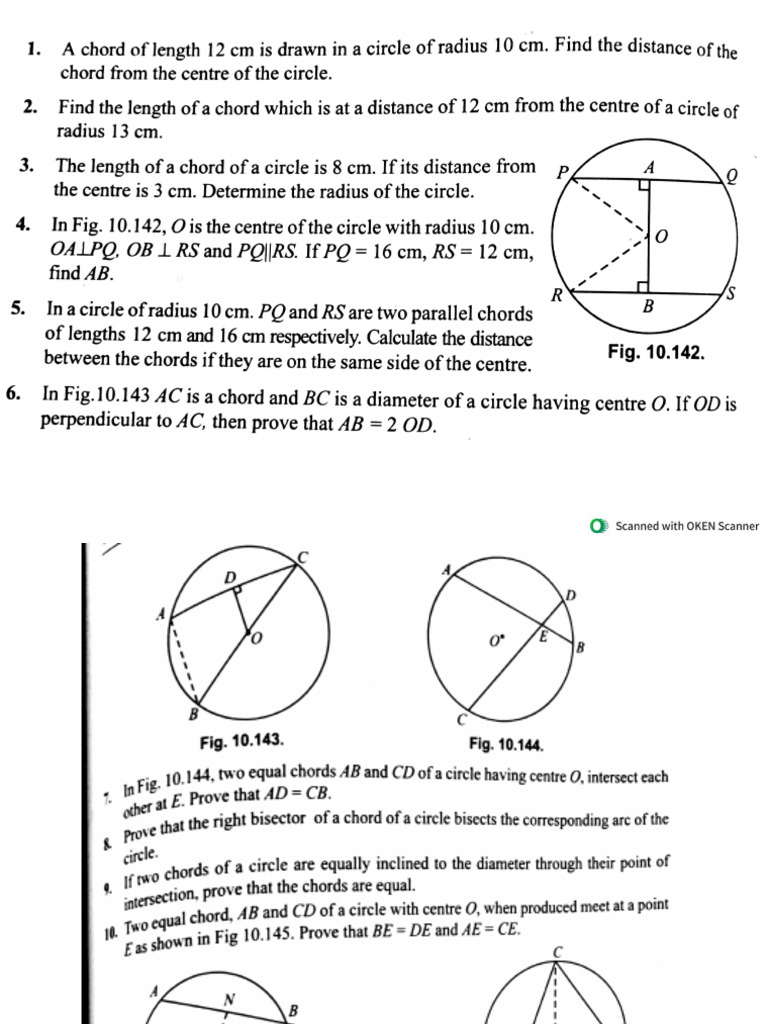 Worksheet Circle Class Ix | PDF