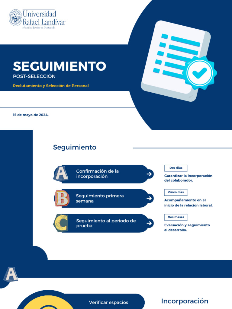 Seguimiento Post-Selección de Personal | PDF | Gestión de recursos ...