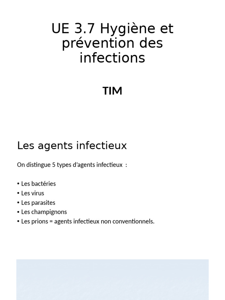 Agents infectieux et prévention des infections | PDF | Bactérie ...