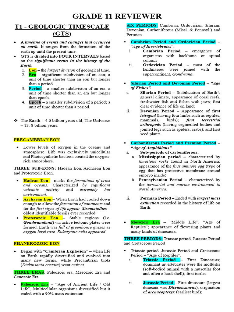 GRADE-11-FINAL-REVIEWER | PDF | Evolution | Taxonomy (Biology)