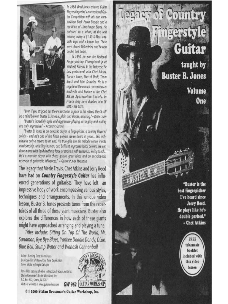Buster B Jones Legacy of Country Fingerstyle Guitar | PDF