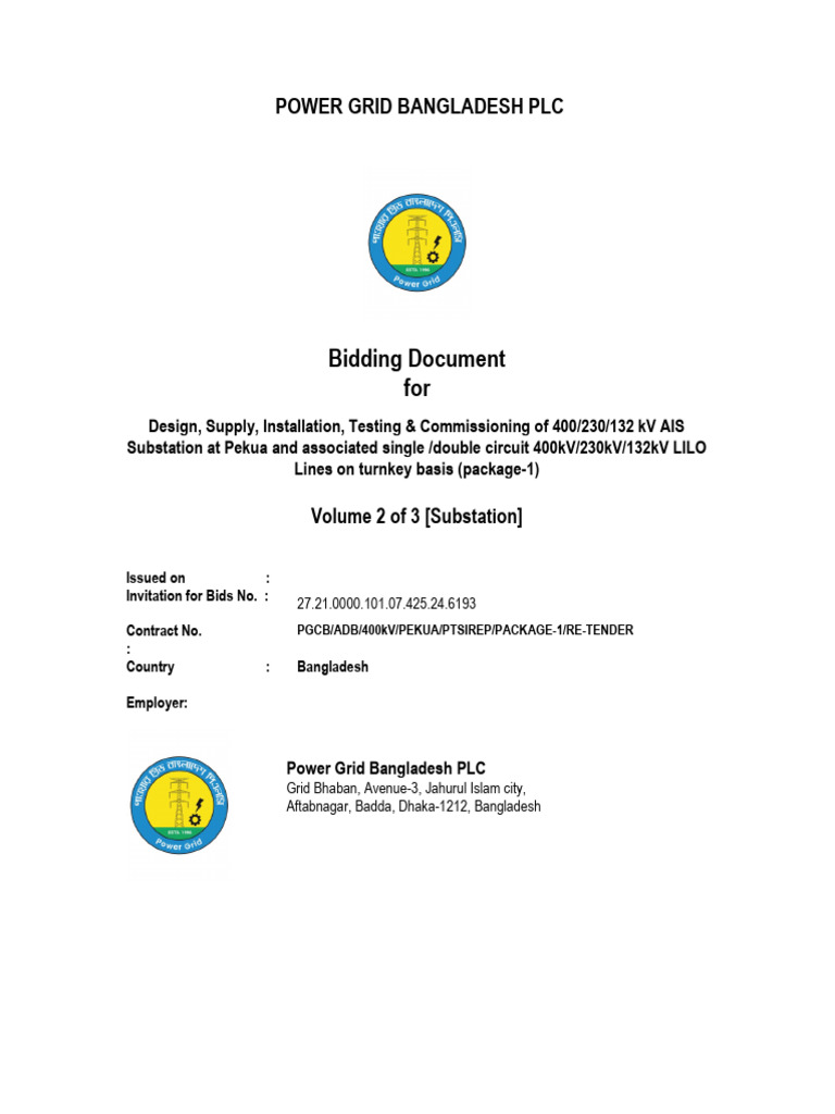 Volume 2 of 3 SS - PTSIREP - P1 - Re-Tender | PDF | Insulator (Electricity) | Electrical Wiring