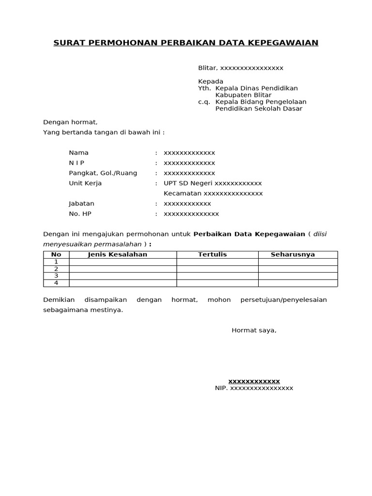 File Surat Permohonan Revisi SK Jabfung | PDF