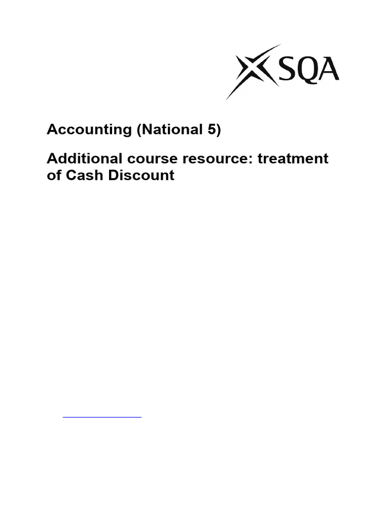N5AccountingTreatmentOfCashDiscount | PDF | Invoice | Discounts And ...