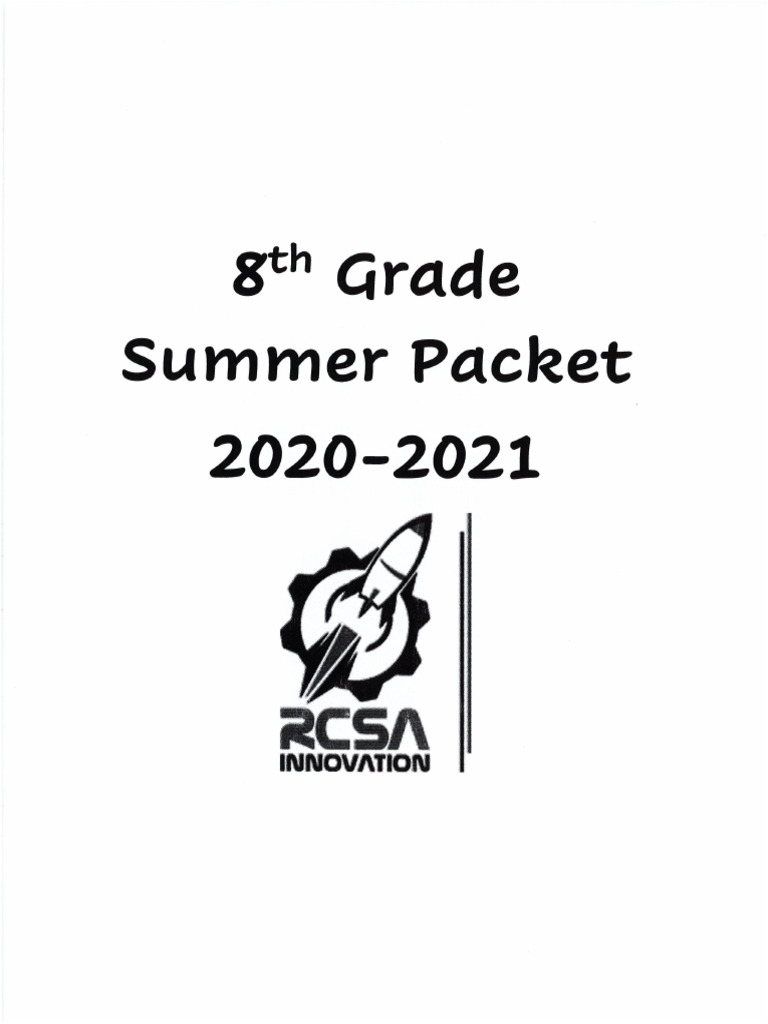 8 TH Summer Packet | PDF