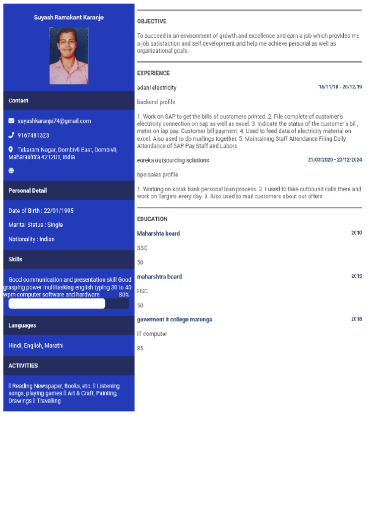 Suyash Resume 1 (Cropped) | PDF