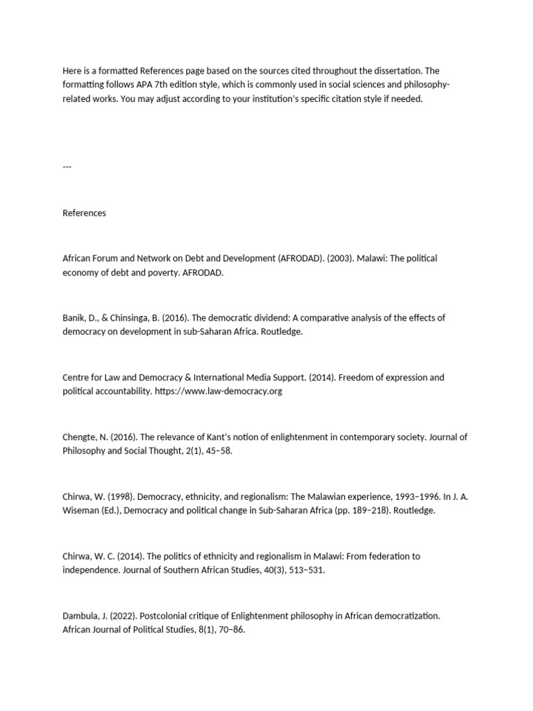 Dissertation Reference Page | PDF | Immanuel Kant | Liberal Arts Education