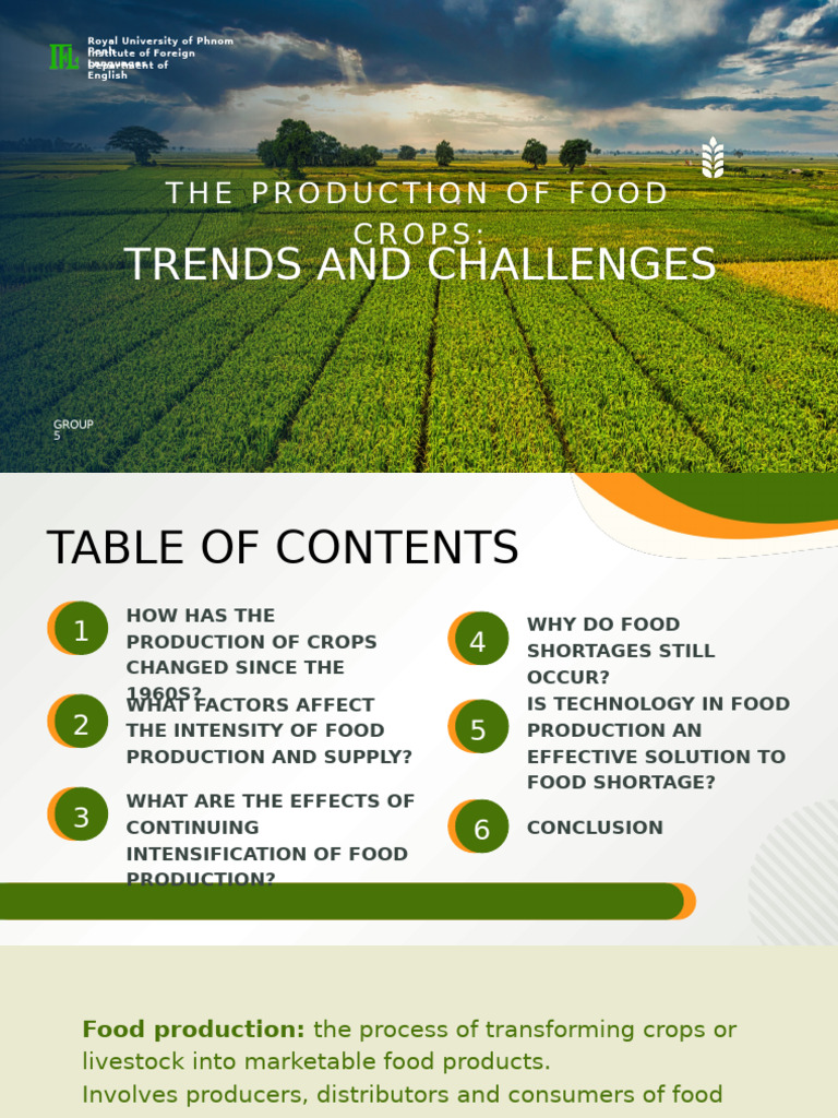 Food Crop Production Trends & Challenges | PDF | Agriculture | Soil