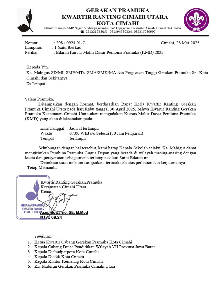 208 (1) Edaran KMD CIMAHI UTARA (1) | PDF