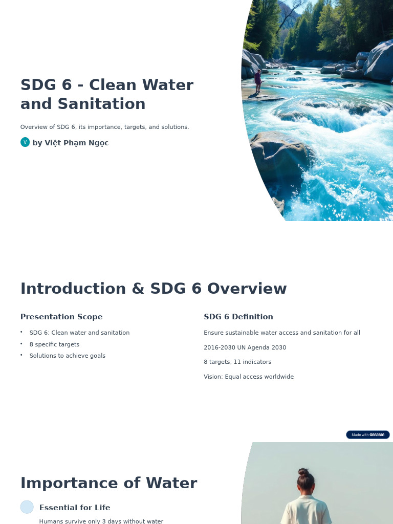 SDG 6 Clean Water and Sanitation | PDF | Sanitation | Drinking Water