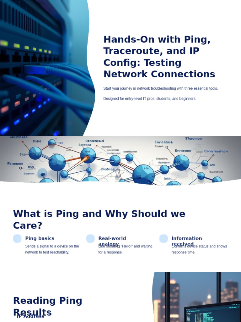 Hands On With Ping Traceroute and IP Config Testing Network Connections ...