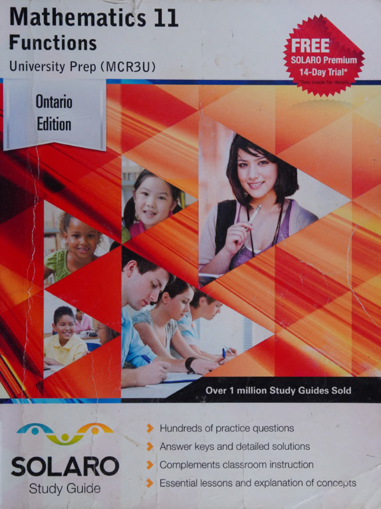 OSSD教材-11年级-MCR3U-Functions 11 Solaro Study Guide | PDF | Function (Mathematics) | Quadratic ...