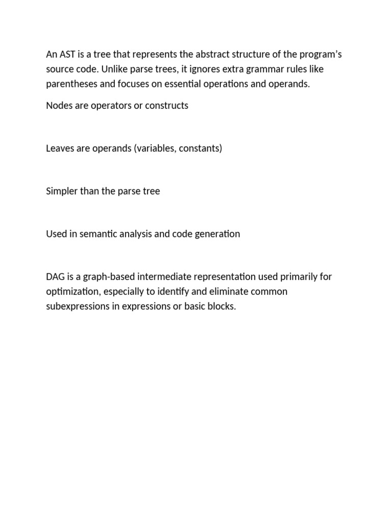 An AST Is A Tree That Represents The Abstract Structure of The Program ...