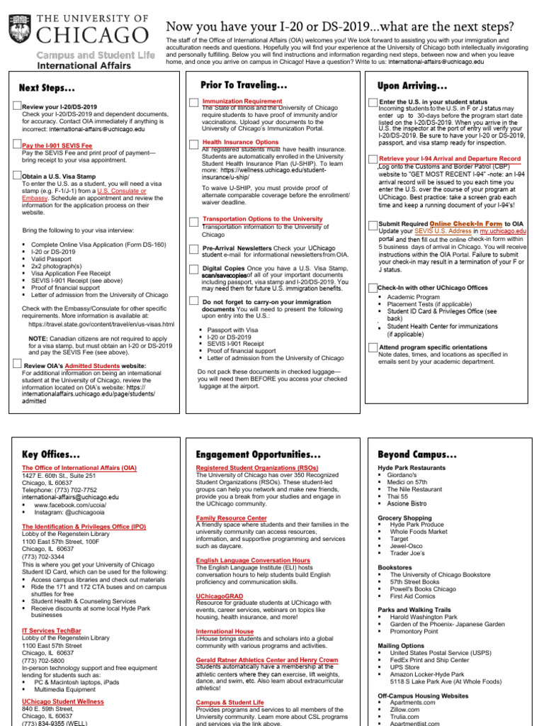 Intl Student Checklist - Updated Spring2024 | PDF | Travel Visa