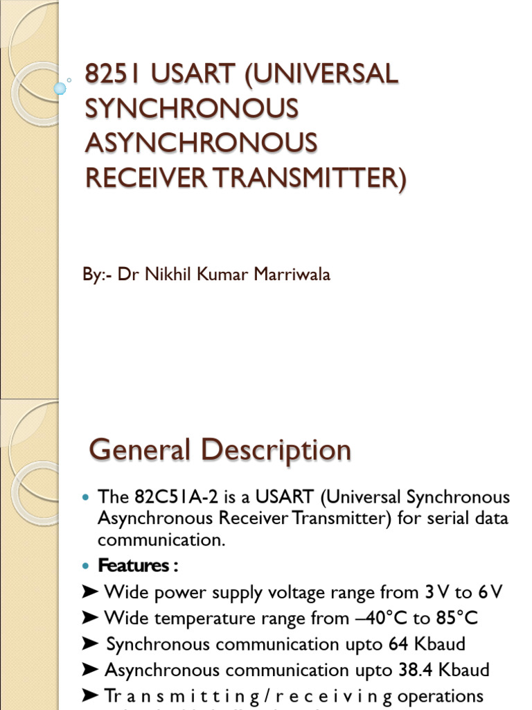 USART Synchronous Mode Overview | PDF