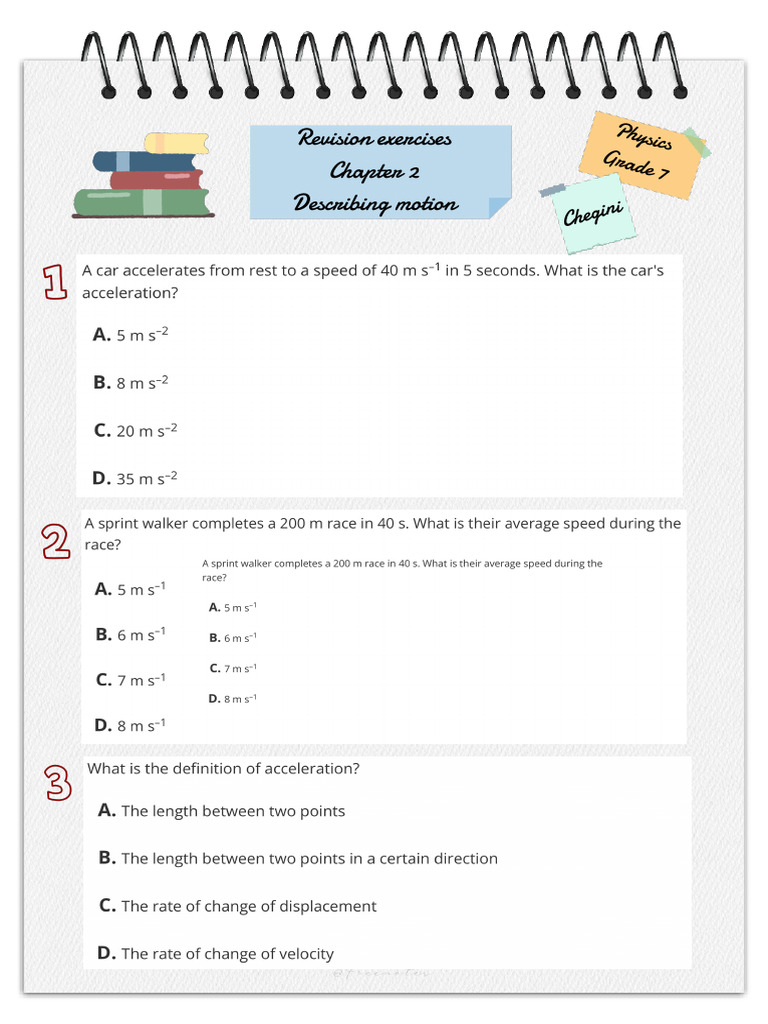 Revision Exercises - Part 1, G7 | PDF