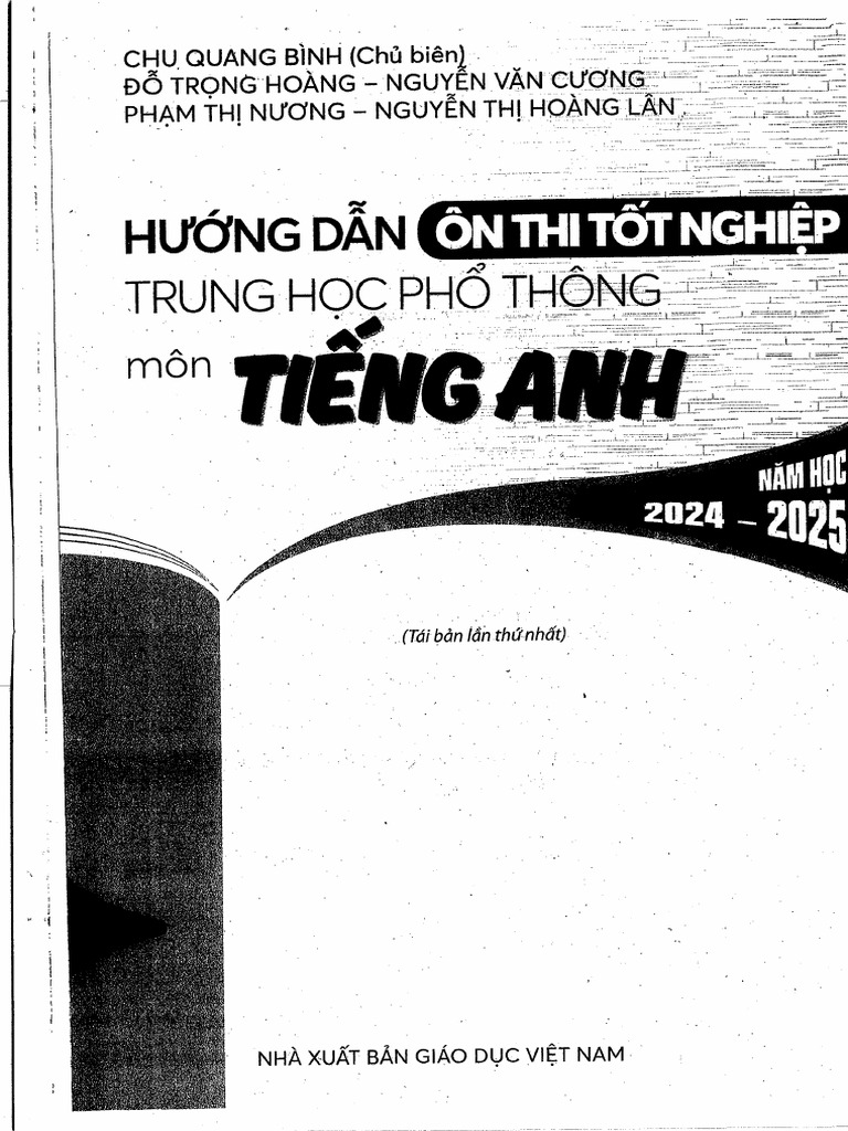 Hay - Huong Dan On Thi Tot Nghiep THPT Mon Tieng Anh - Sach On THPT Xuat Ban 2024-2025 | PDF