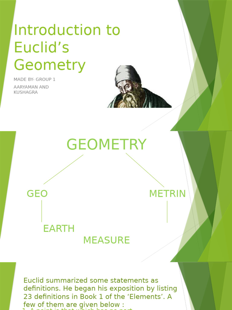 Introduction To Euclid's | PDF