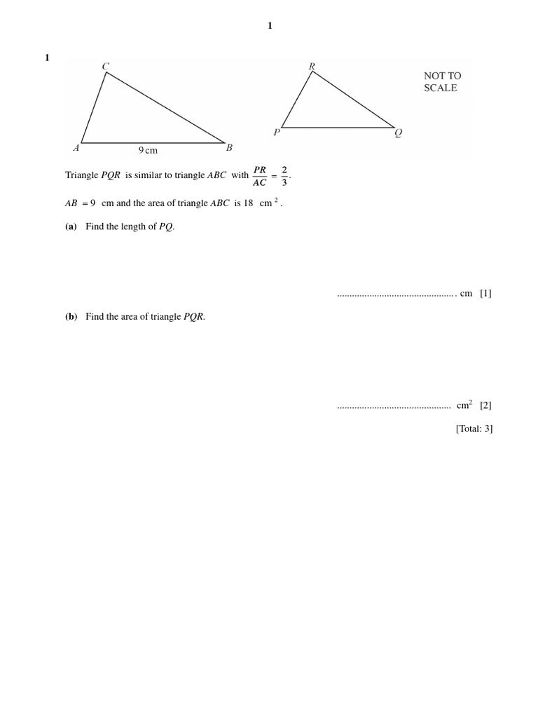 Mytest 1 Geometry Similar Figures | PDF | Area | Circle