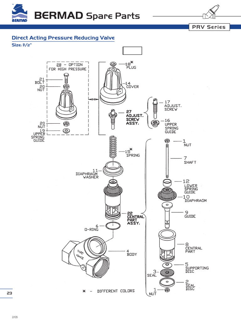BERMAD Valves Spare Parts 2 | PDF | Valve | Plumbing