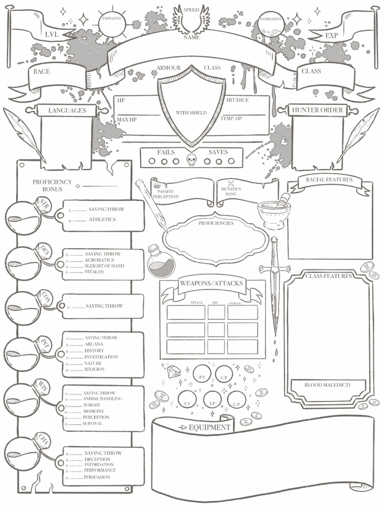 Bloodhunter Base Sheet | PDF