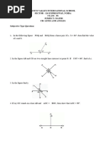 Class 9 Mathematics: Lines and Angles Worksheet | PDF | Triangle | Angle
