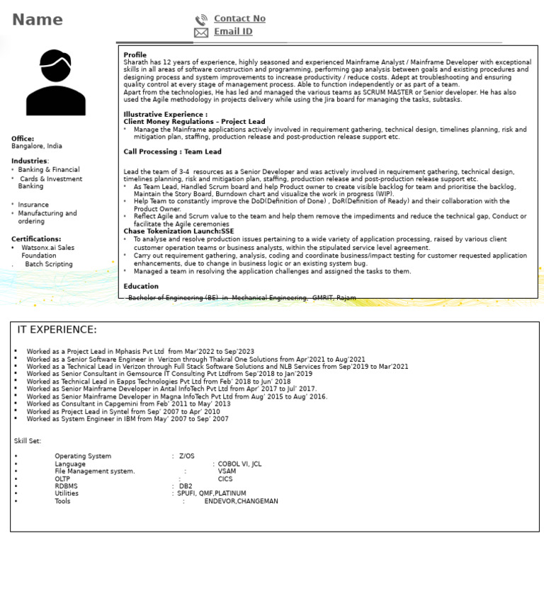 Sharath Project Lead | PDF | Scrum (Software Development) | Agile Software Development