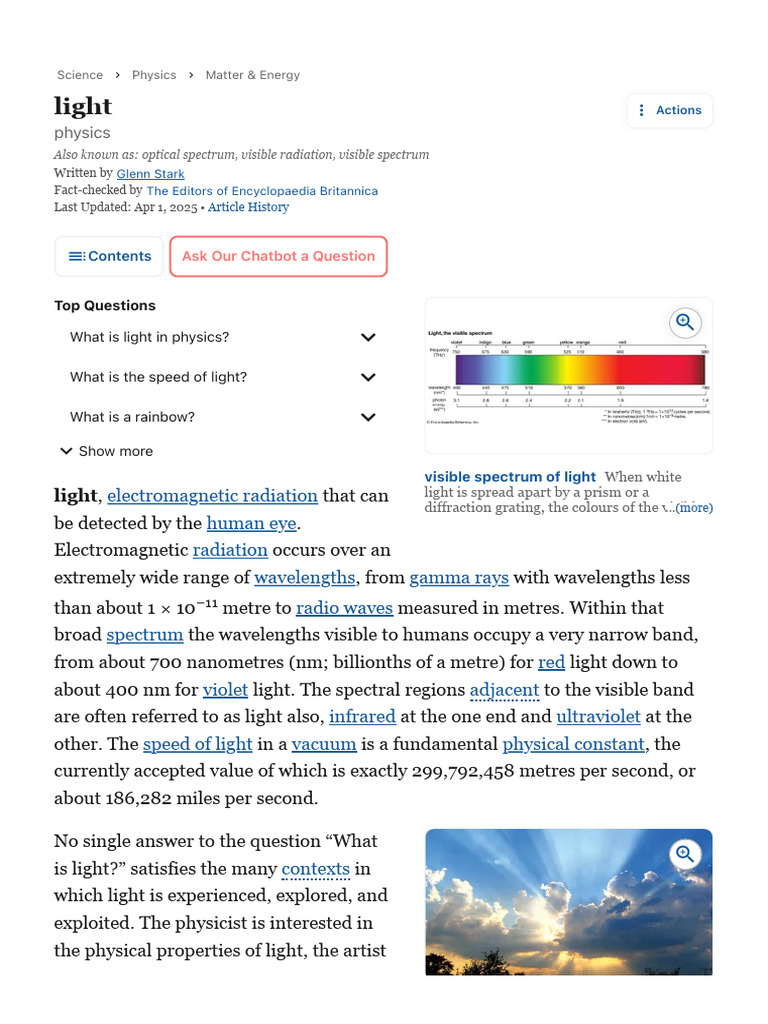 Light - Definition, Properties, Physics, Characteristics, Types ...
