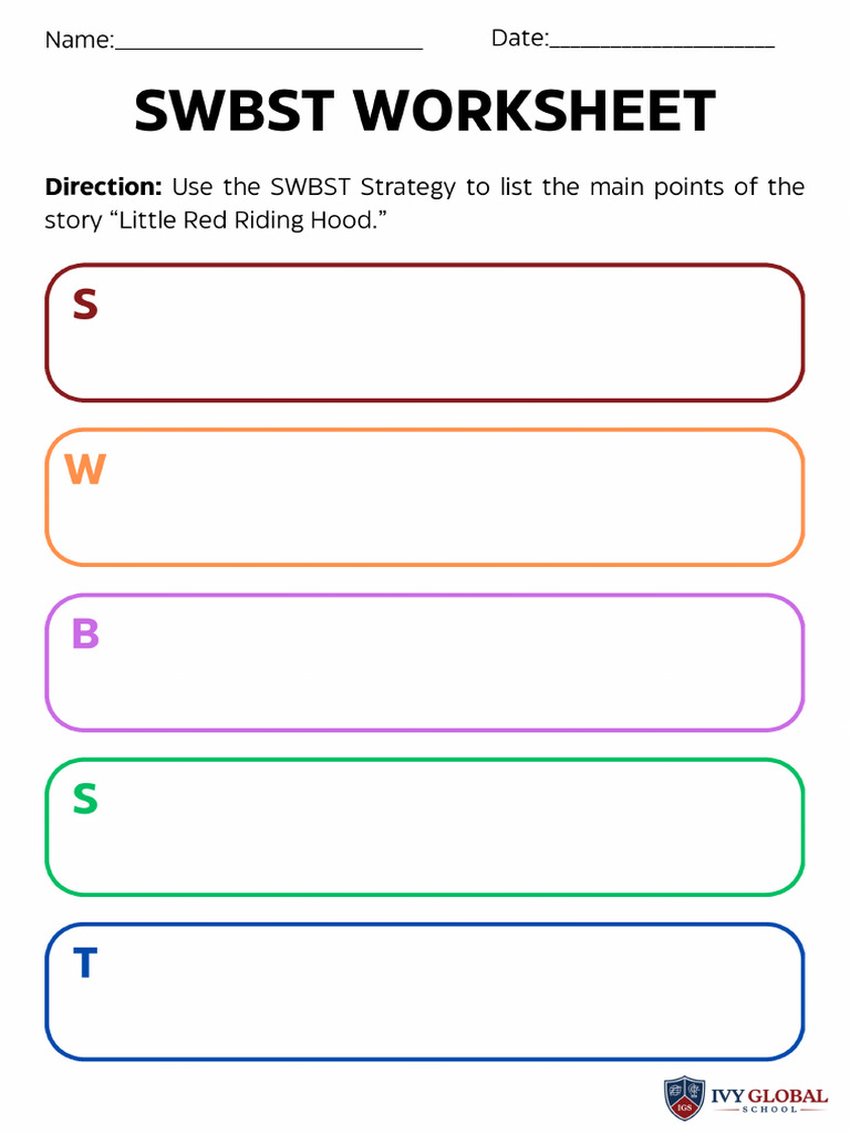 SWBST Worksheet | PDF