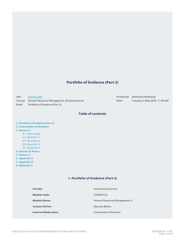 Portfolio of Evidence (Part 2) - Eduvos | PDF | Cost Of Living | Employment