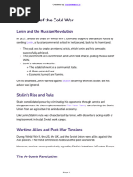 Cold War and Decolonization Overview | PDF | Cold War | Communism