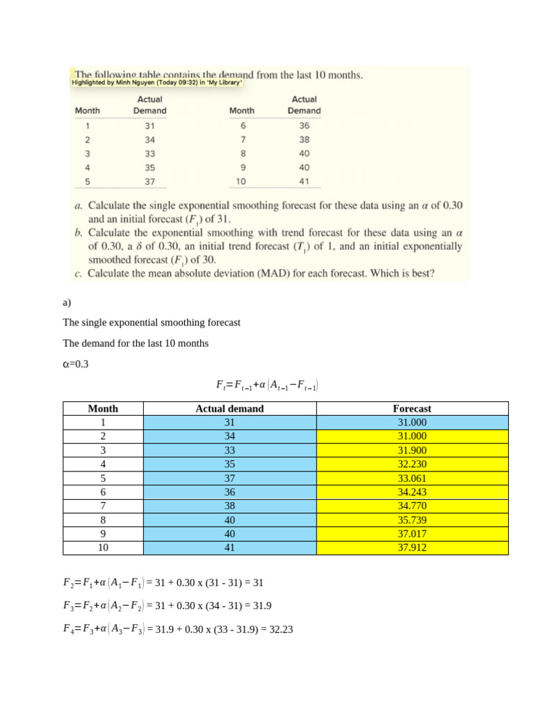 OSCM Homework | PDF | Forecasting | Applied Mathematics