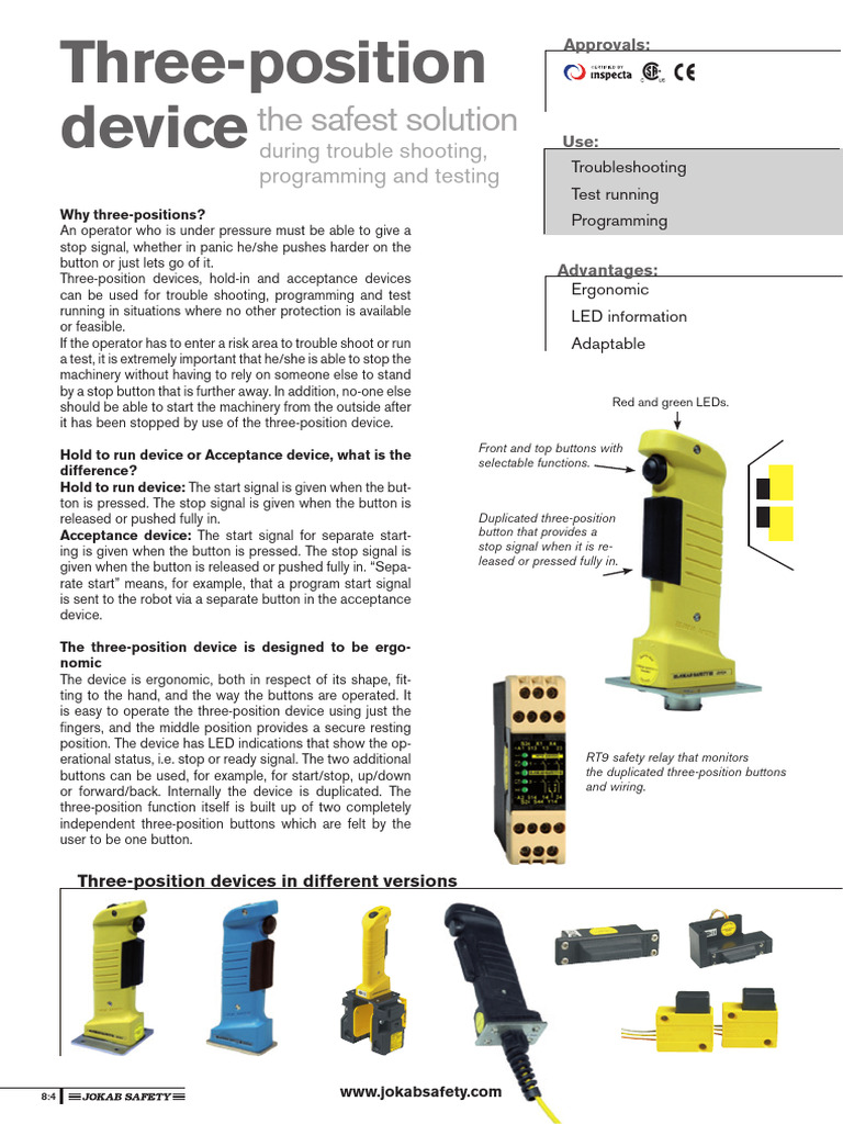 Three-Position Safety Device Overview | PDF | Electrical Connector | Switch