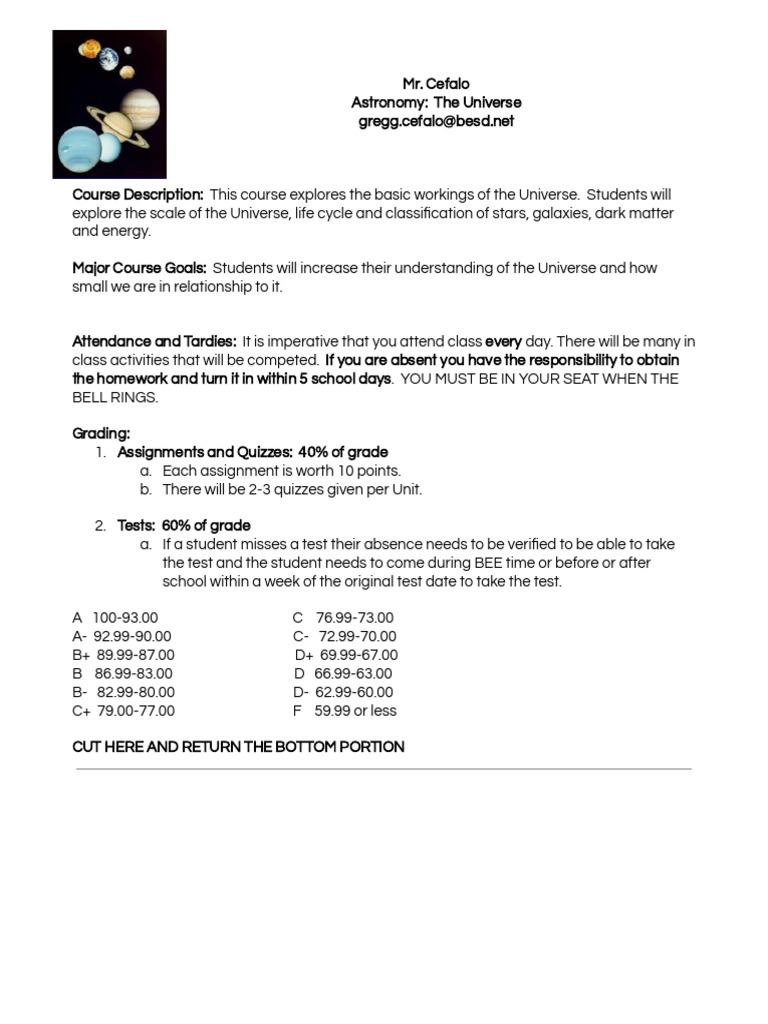 Astronomy Course Overview and Guidelines | PDF | Universe | Learning